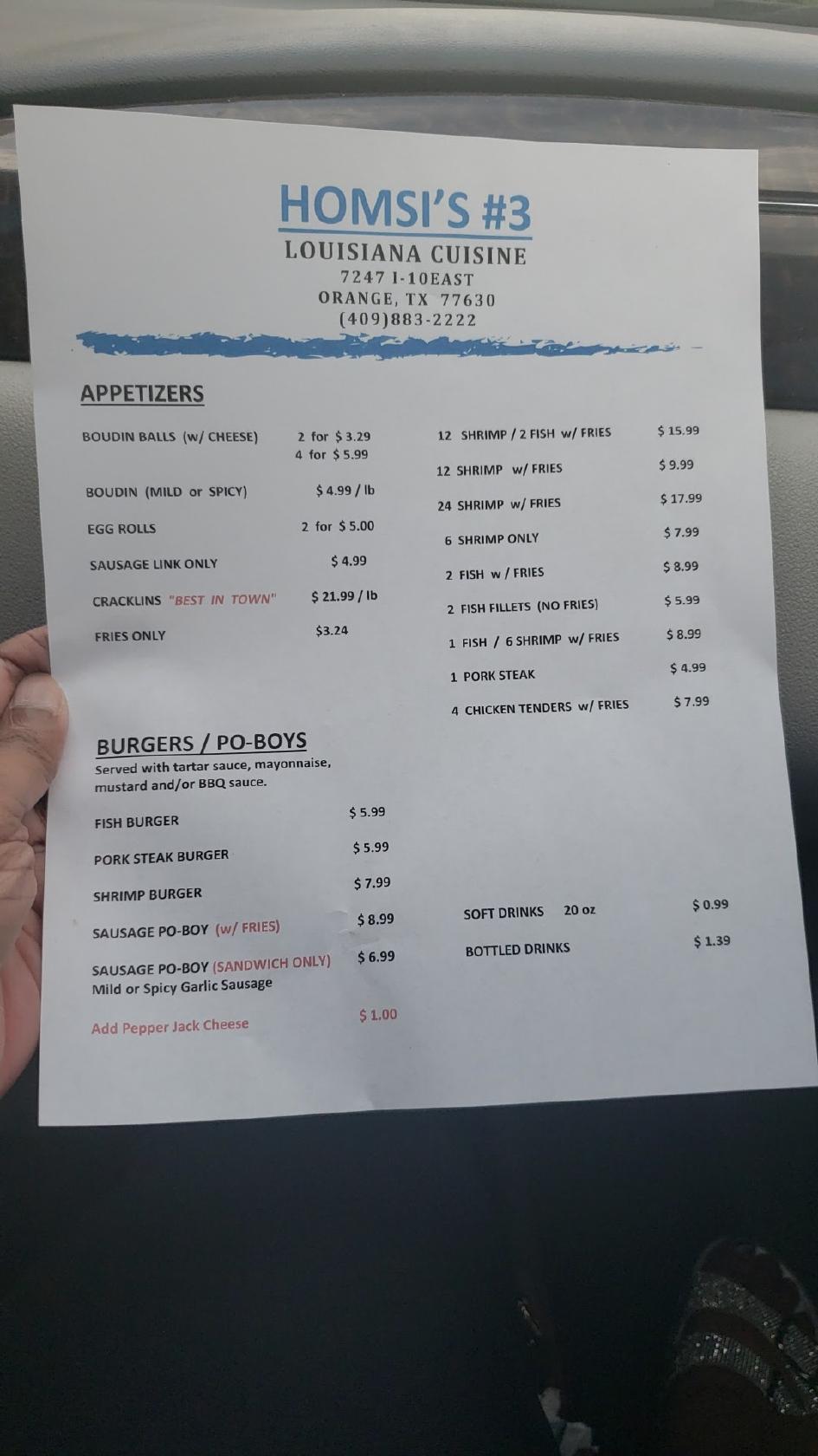 Menu at Bliss Box - Boudin restaurant, Orange