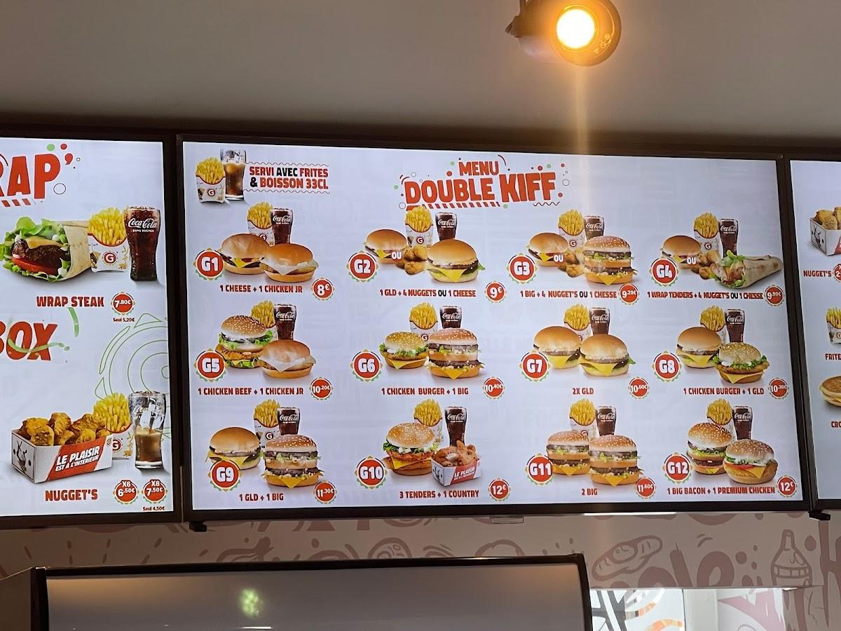 Menu au G LA DALLE - Bonneuil restaurant, Bonneuil-sur-Marne