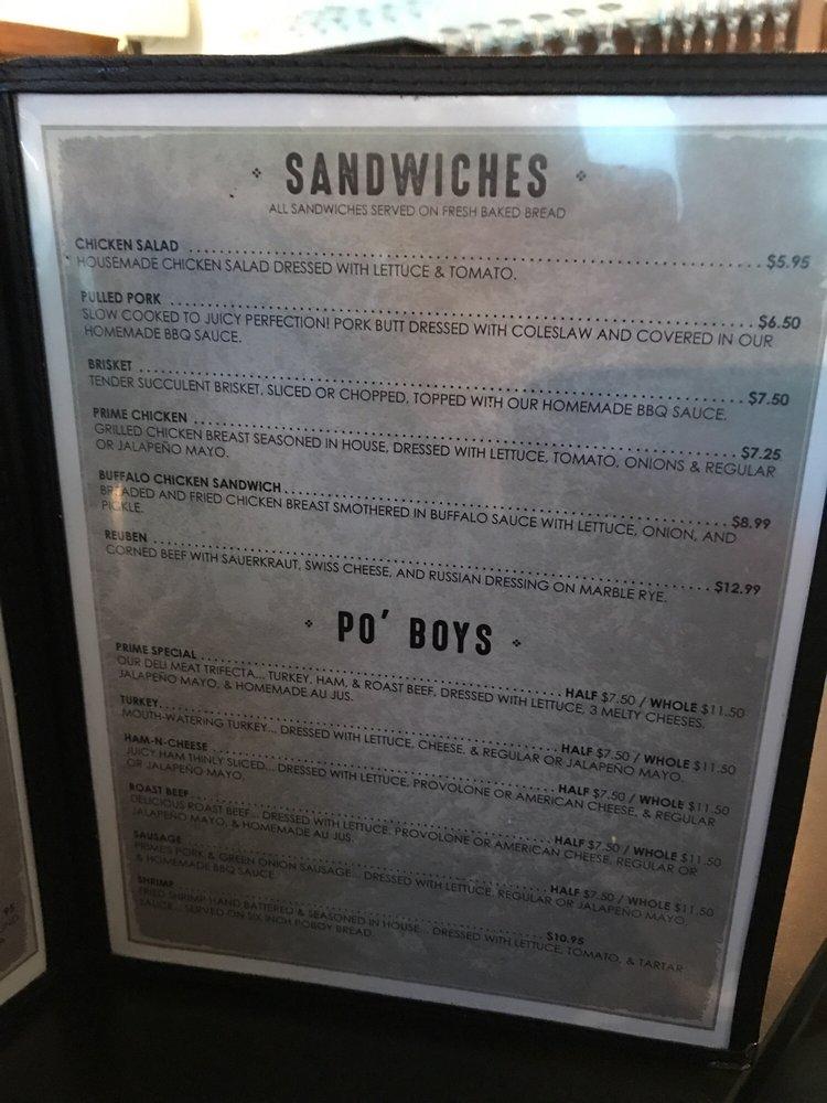Menu at Prime Butcher & Brasserie steakhouse, Lake Charles