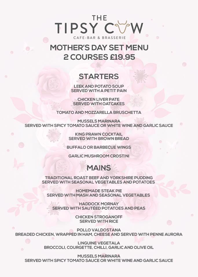 Menu at The Tipsy Cow pub & bar, Airdrie