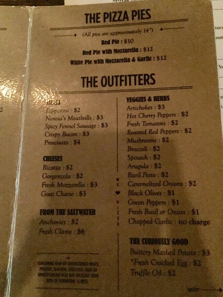 Menu at Brix & Rye pub & bar, Greenport