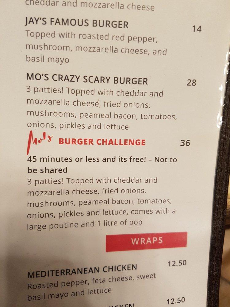 Menu at Mo's Family Restaurant, Oakville
