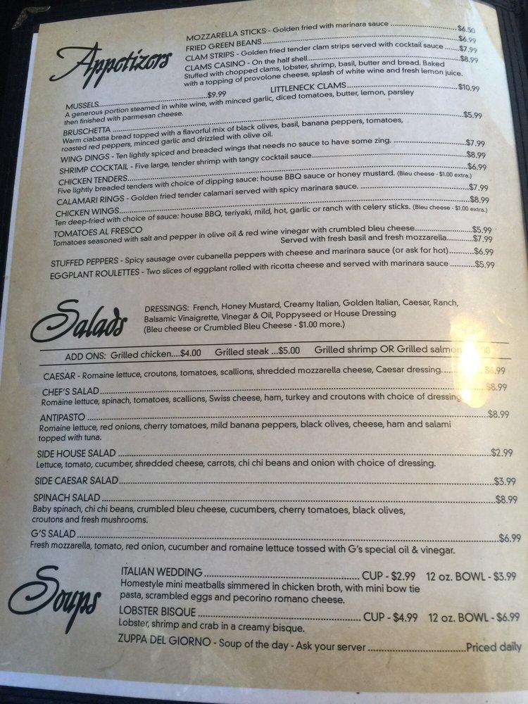 Menu at Spennato's Ristorante & Pizzeria, Northfield, Northfield Rd