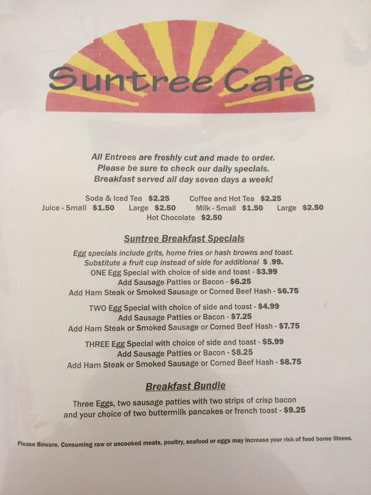 Menu at Upside Down cafe, Satellite Beach