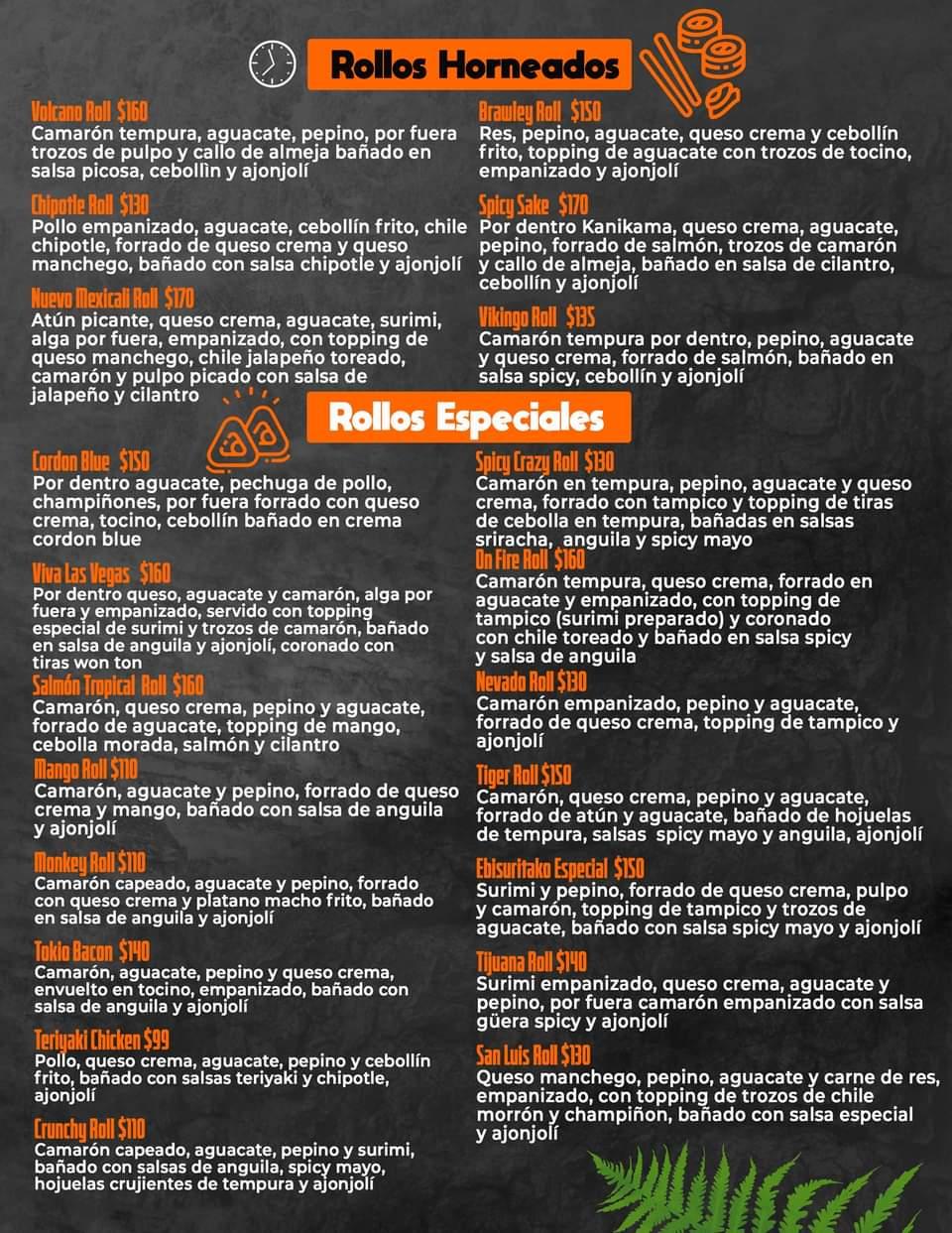Carta del restaurante Kotori - Aviacion (Cuauhtémoc), Mexicali, Calz ...