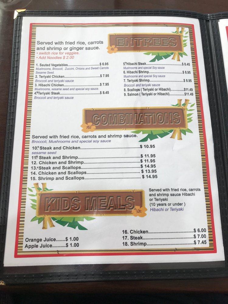 Menu at Yumi express Japanese Restaurant, Easley