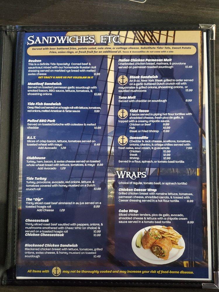 Menu at Flowing Tide Pub 7, Reno, S McCarran Blvd