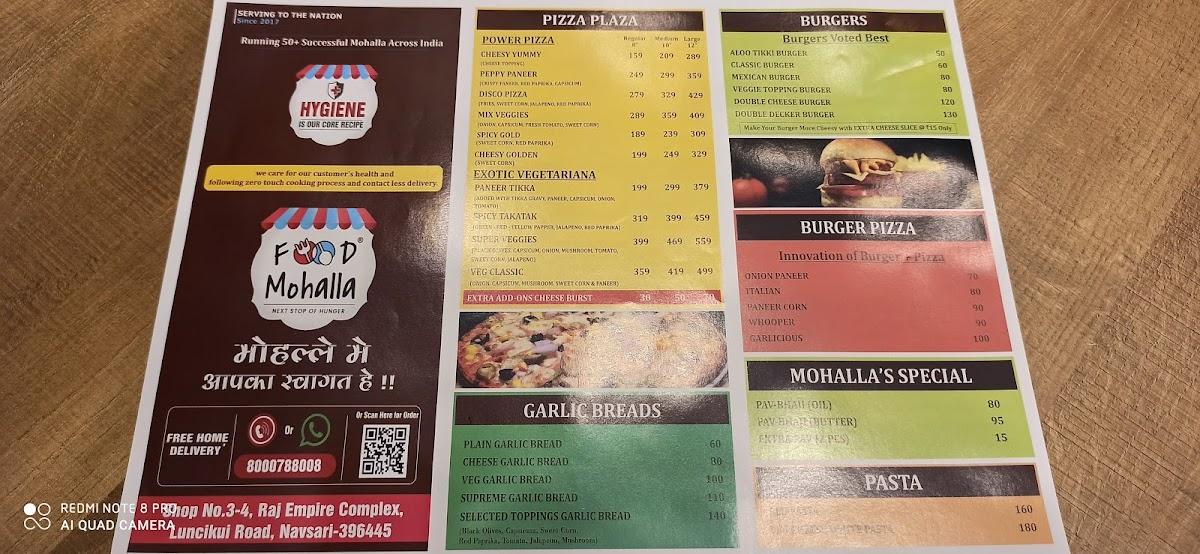 Menu at Food Mohalla, Navsari, Shop No. 3 Raj Empire Complex