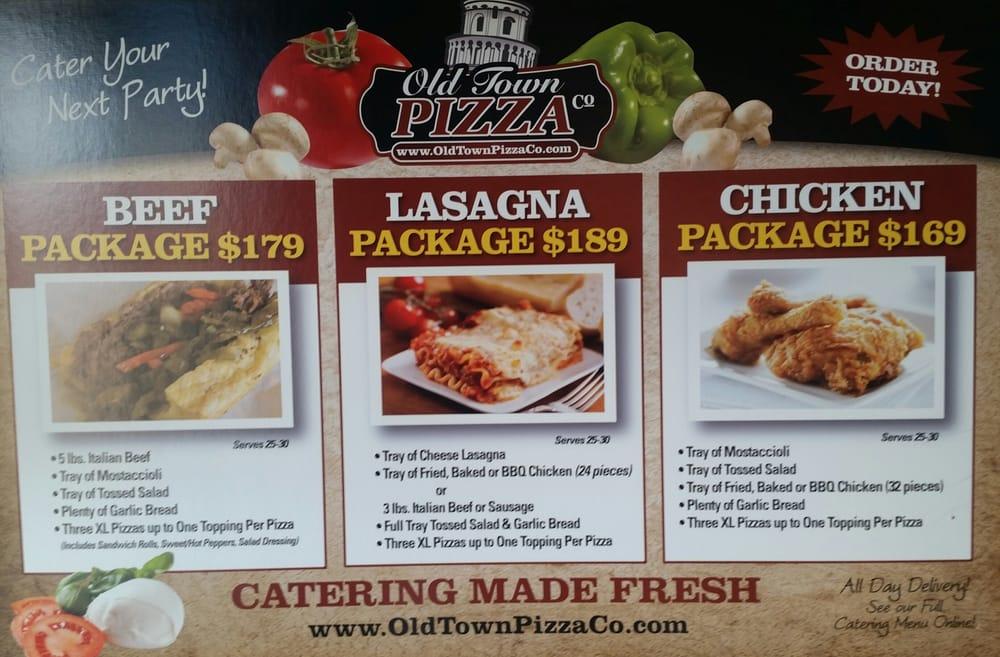 Menu at Old Town Pizza Of Naperville pizzeria, Naperville, Artesian Rd #167
