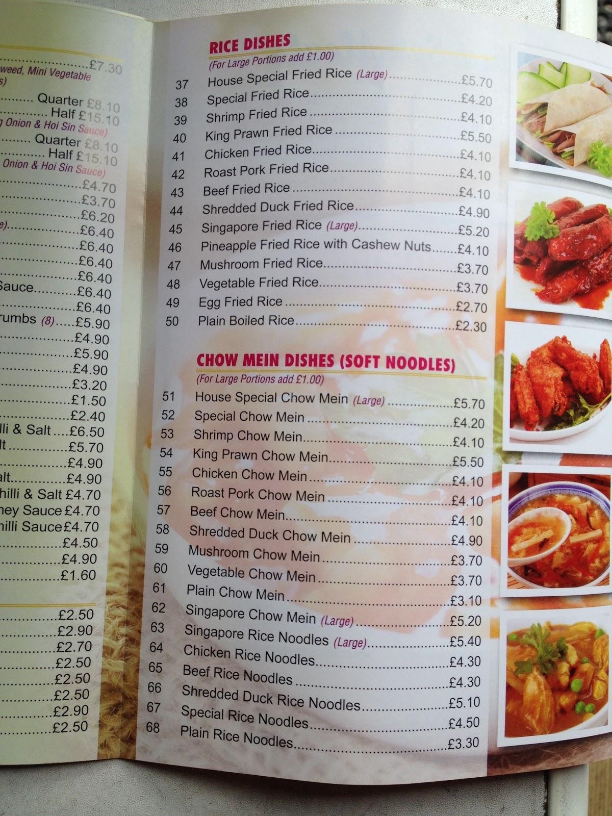 Menu at Peking House fast food, Rainham, 198 Upminster Rd S