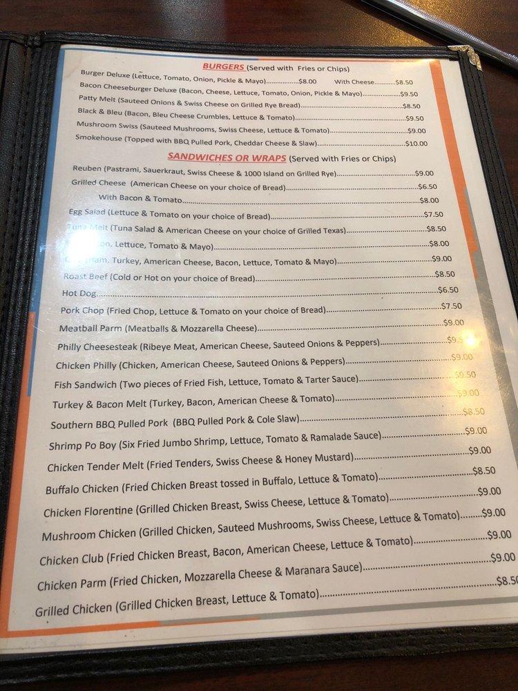 Menu at The Southern Table restaurant, Bunnell