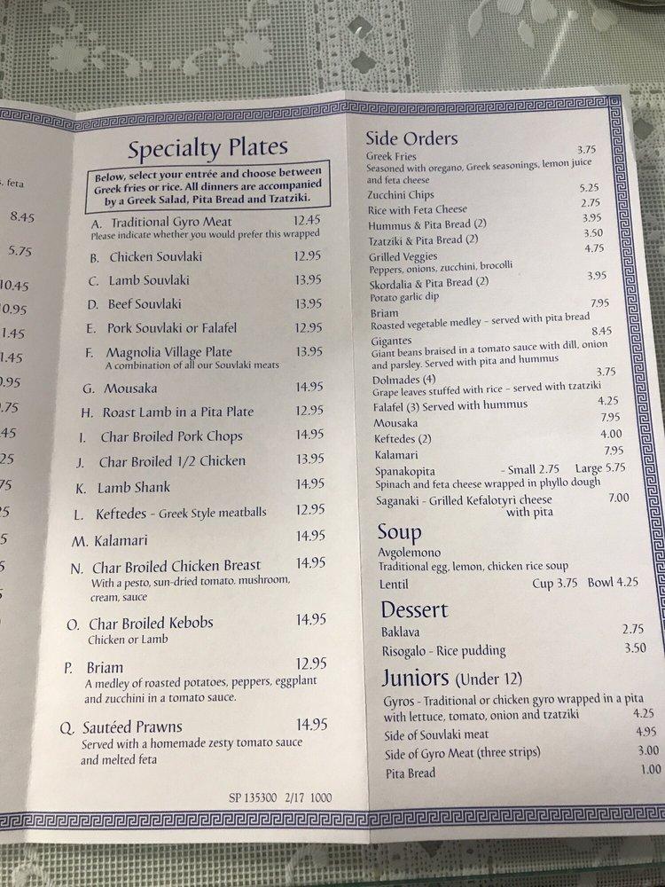 Carta del restaurante Niko's Gyros Magnolia, Seattle, 32nd Ave W
