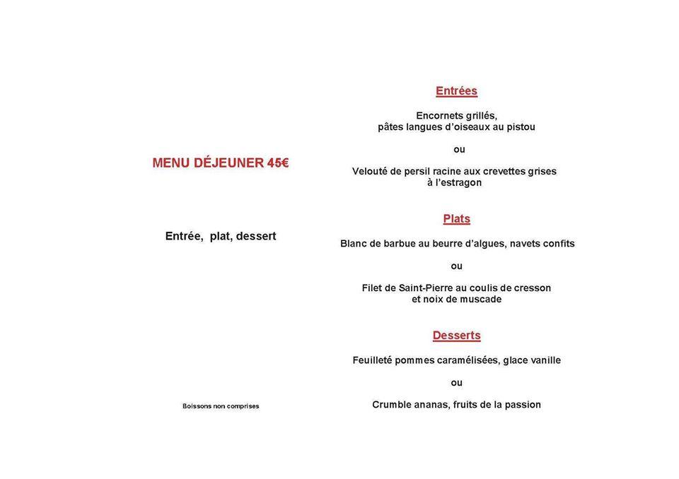 Menu at Prunier Victor Hugo Restaurant & Boutique, Paris, 16 Av. Victor ...