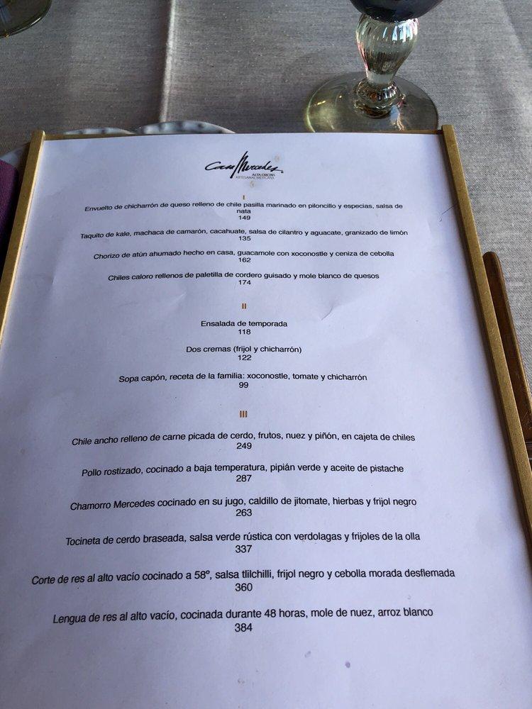 Carta del restaurante Casa Mercedes®, Guanajuato
