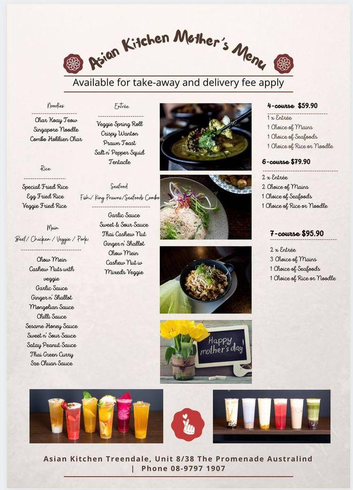 Menu at Asian Kitchen Treendale restaurant, Australind