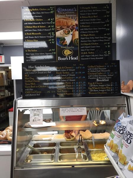 Menu at Giovanas Gourmet Deli, Stamford