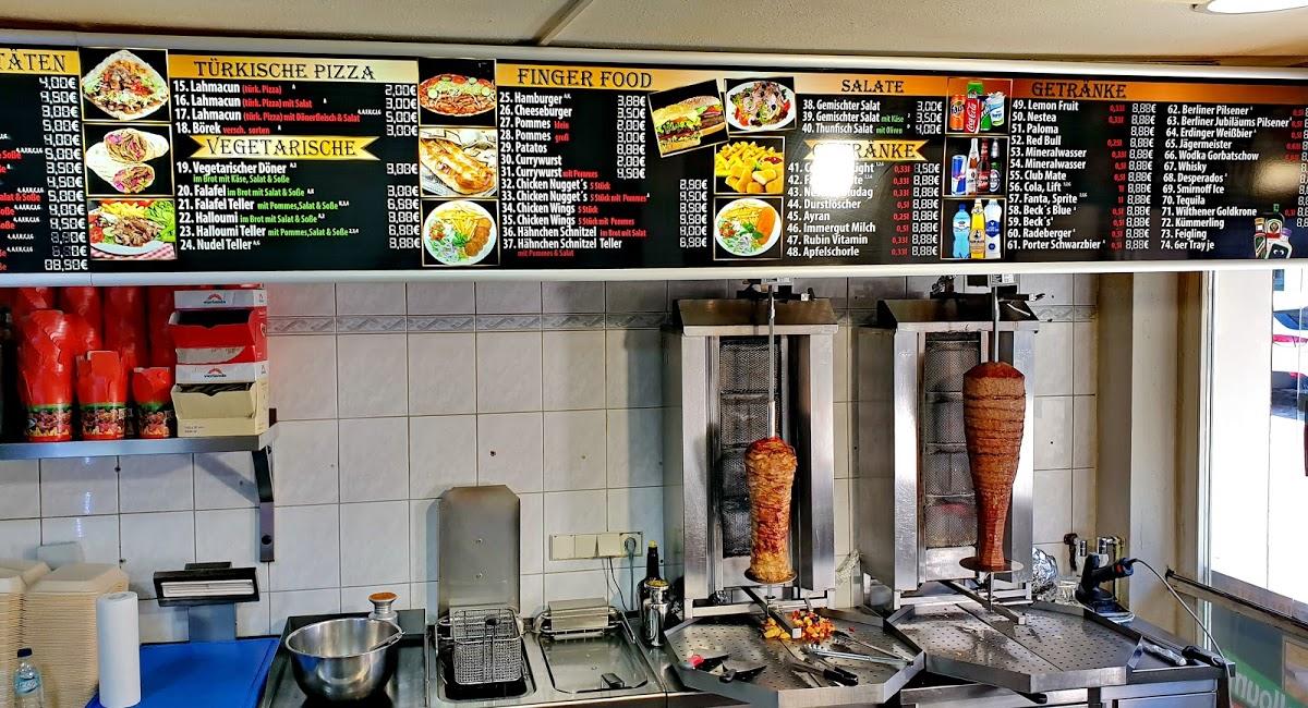 Menu at Istanbul Döner restaurant, Zehdenick