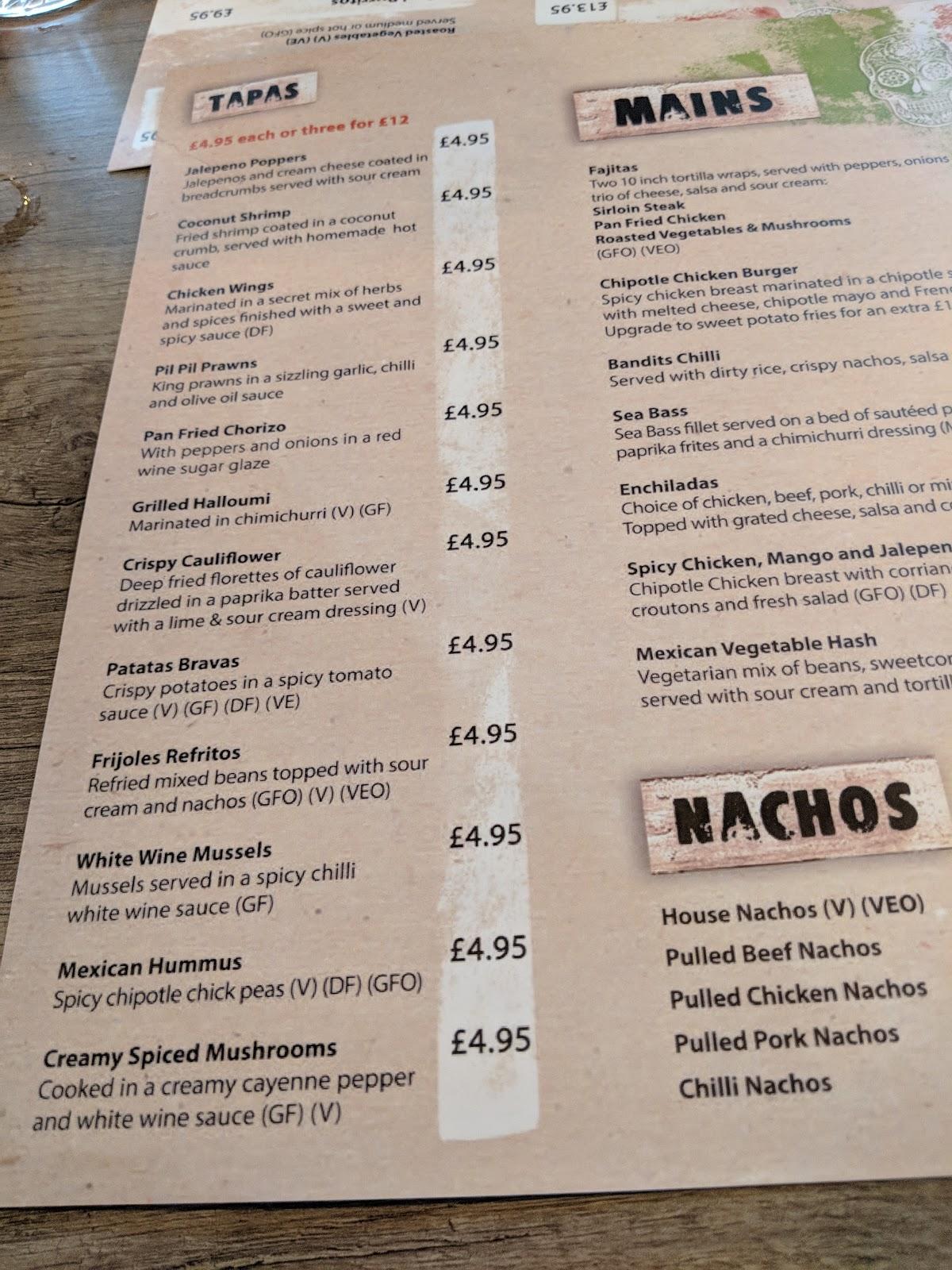 Menu at Toluca Mexican Bar & Grill, Lichfield, 1-3 City Arcade