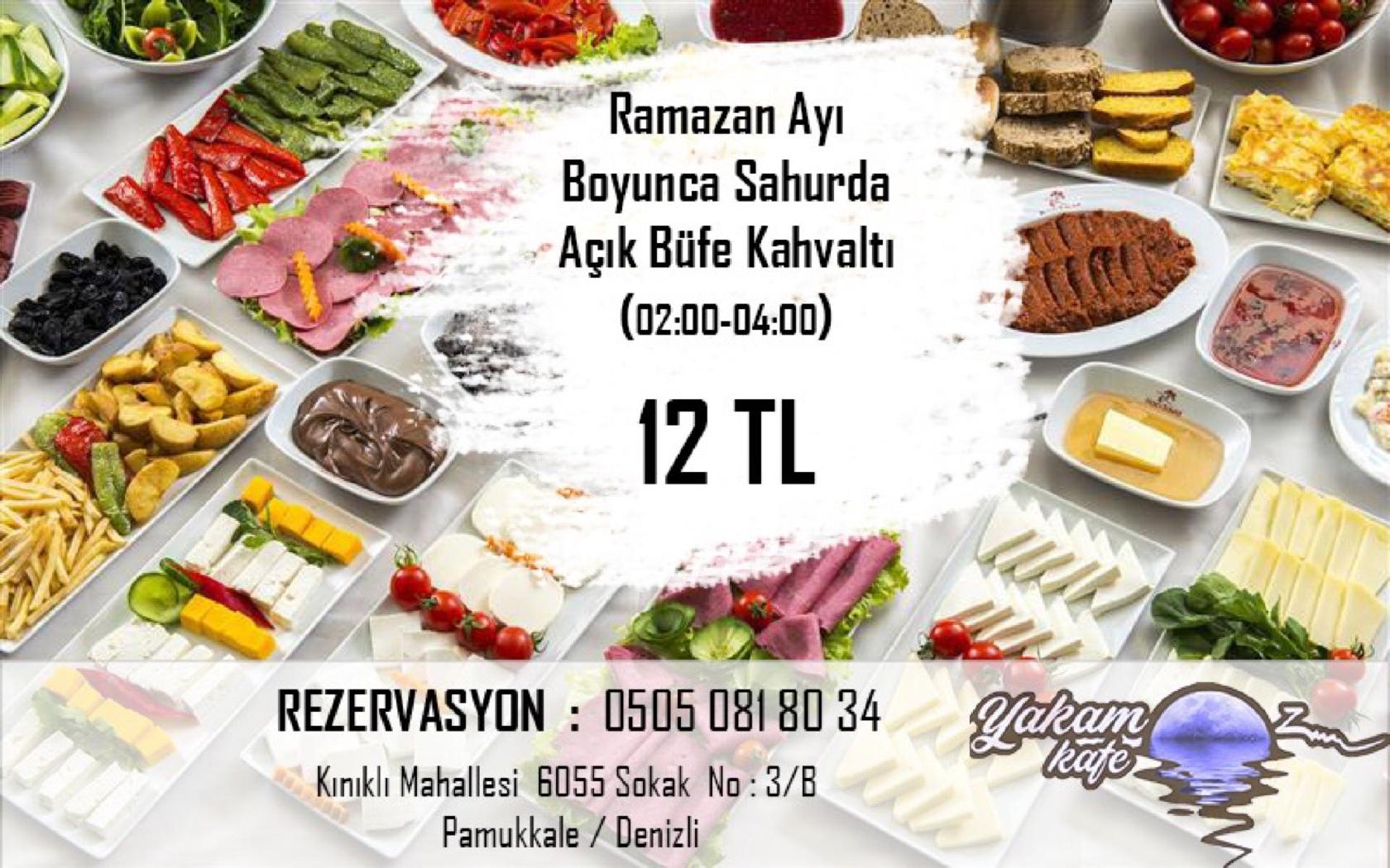 Menu at Yakamoz Cafe & Nargile, Denizli