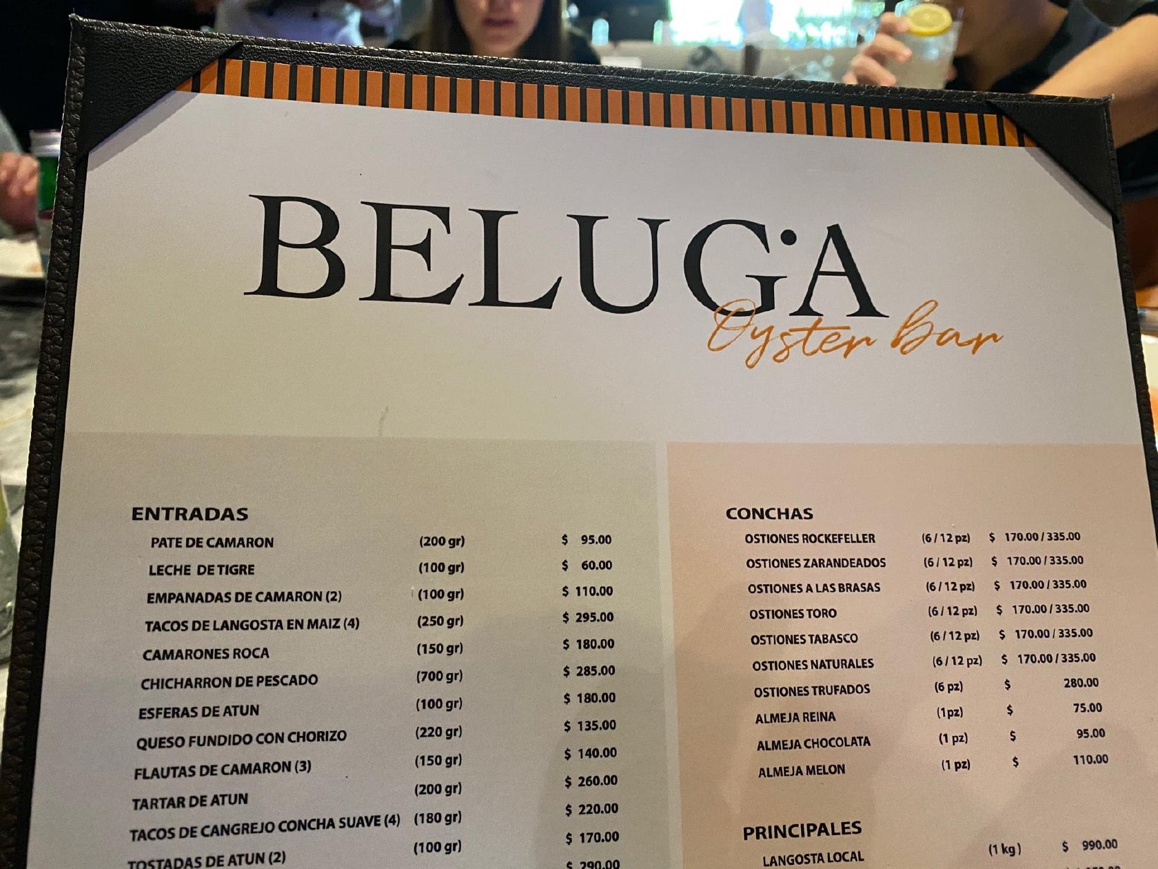 Menu at Beluga restaurant, Guadalajara, Avenida Terranova 1121, Lomas de Providencia, 44647 ...