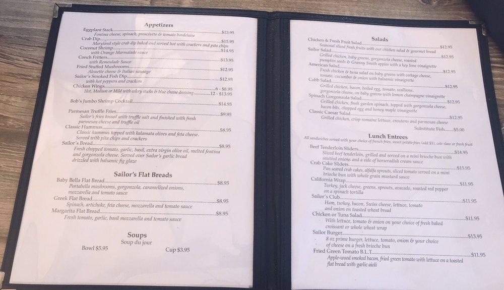 Menu at Sailor's Return pub & bar, Stuart