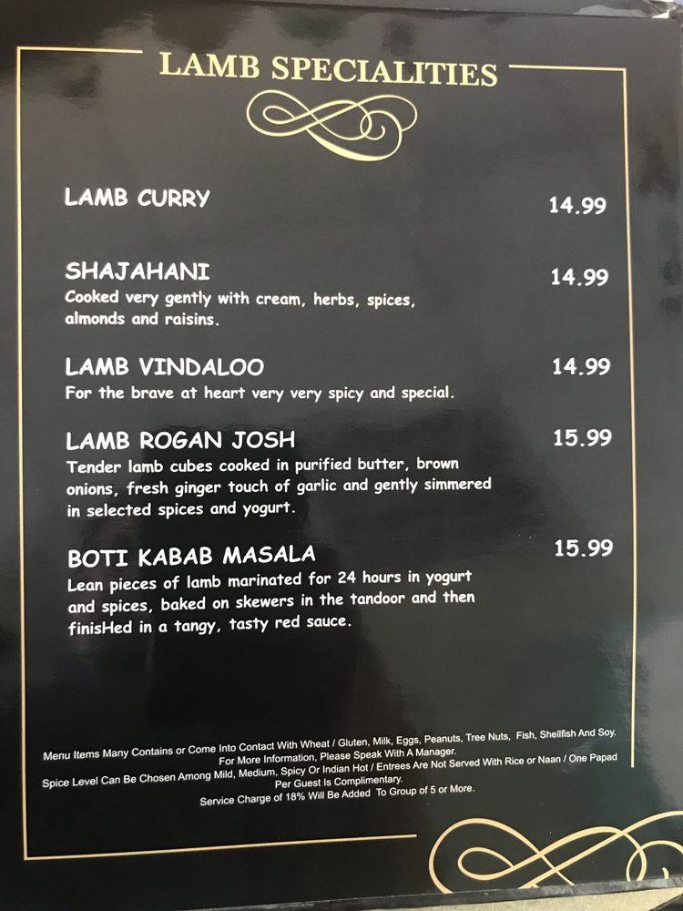 Menu at INDIA CAFE, Bryant, N Prickett Rd suite 1