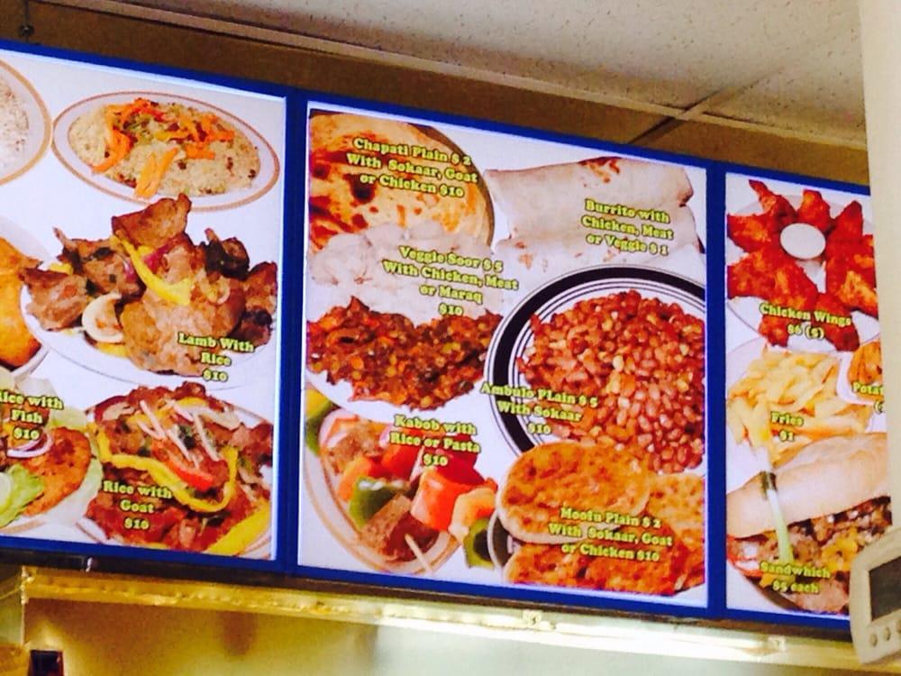 Menu at Noor Somali Restaurant, Salt Lake City