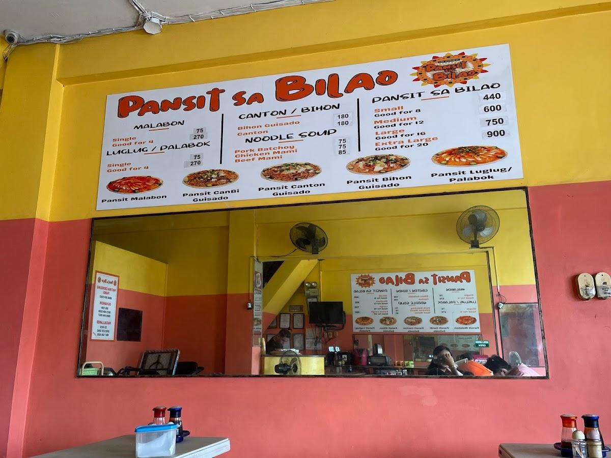 Menu at Pansit Sa Bilao restaurant, Davao City, Door 12 Elimar Building