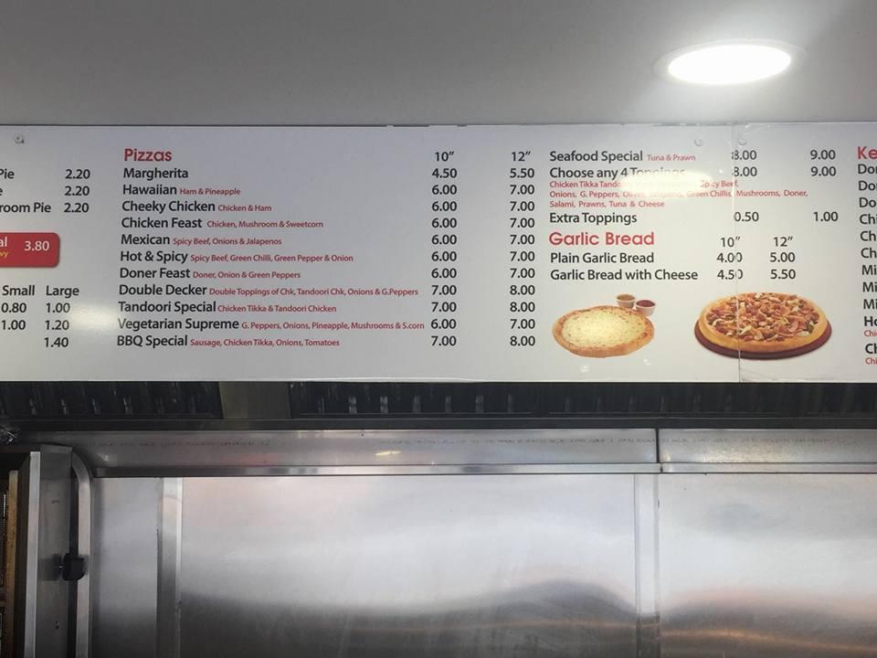 Menu at Rock 'n' Cod Plaice restaurant, Sutton-in-Ashfield