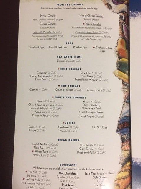 Menu at St. Jude Hospital NW Tower Cafeteria, Fullerton