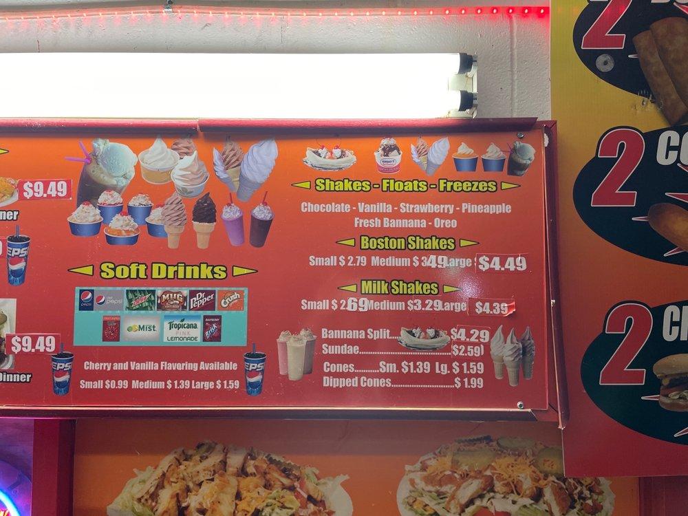 Menu at Super Burger restaurant, Ceres