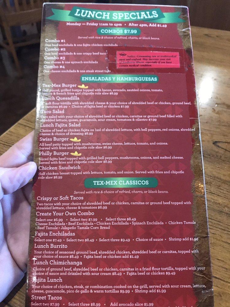 Menu at Casa Mexico, Grill & Tequila Bar, Tulsa