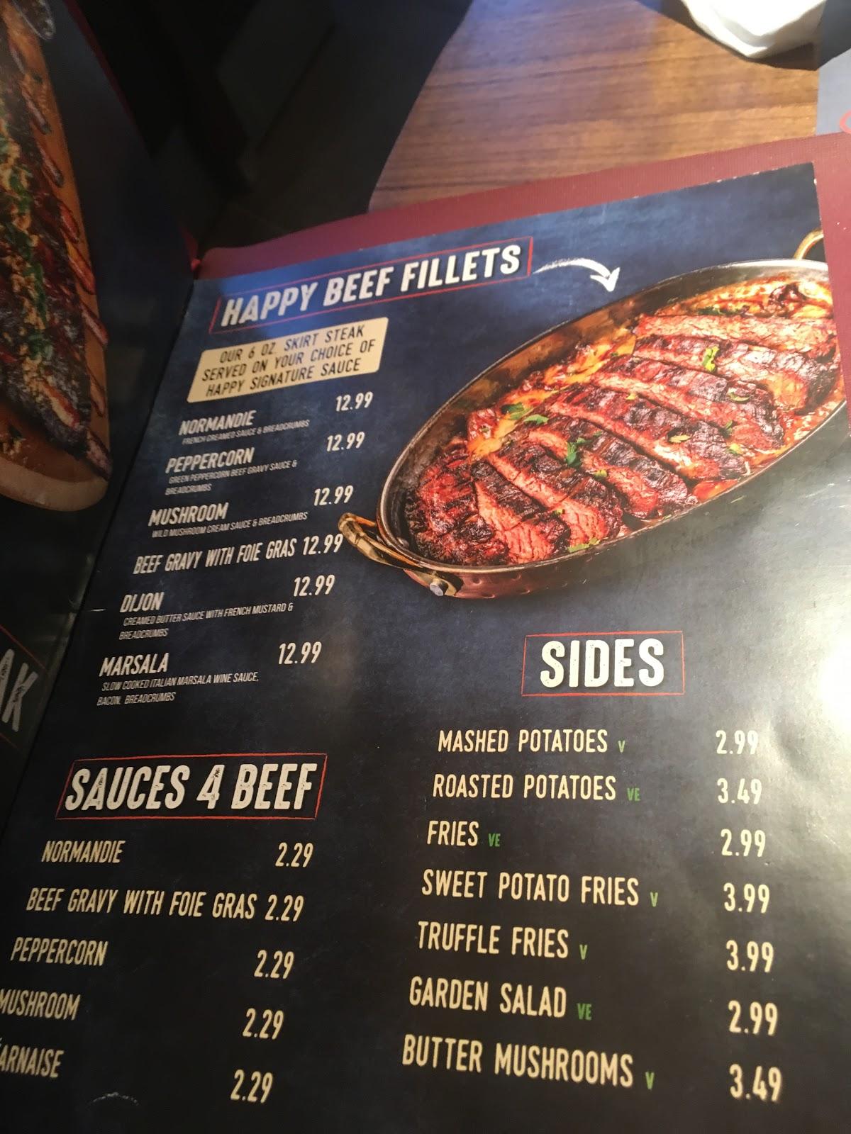 Menu at Happy London pub & bar, London