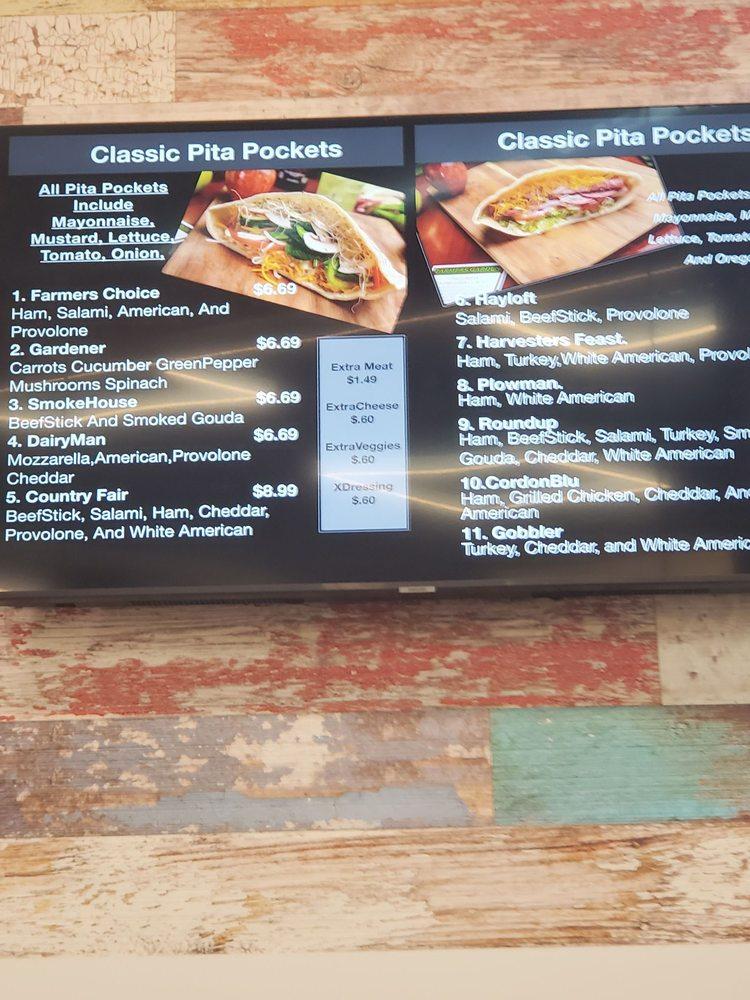 Menu at Farmer's Garden ”The Pita Company”, Lynchburg