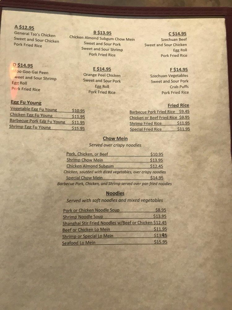 Menu at Grand Fortune Restaurant, Columbus