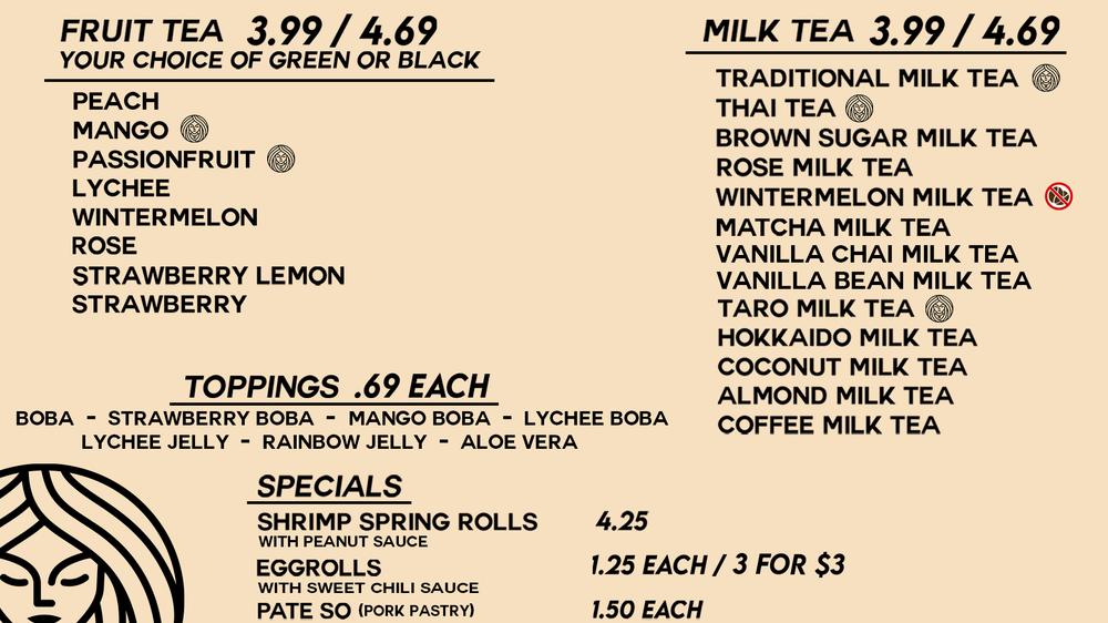Menu at Queen's Cafe, El Cajon
