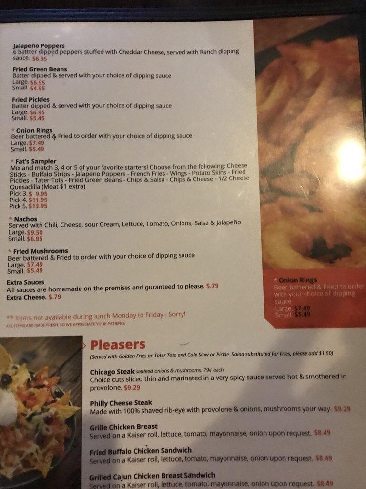 Menu at Uncle Fats Tavern pub & bar, Temple Terrace