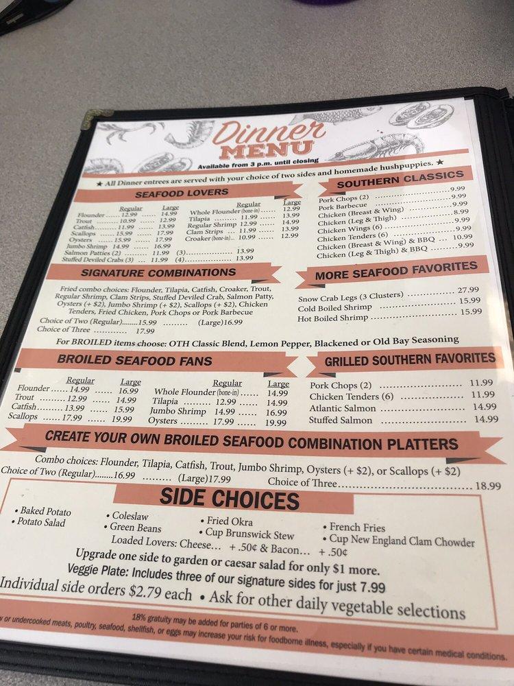 Menu at Off The Hook Seafood Restaurant, Rolesville