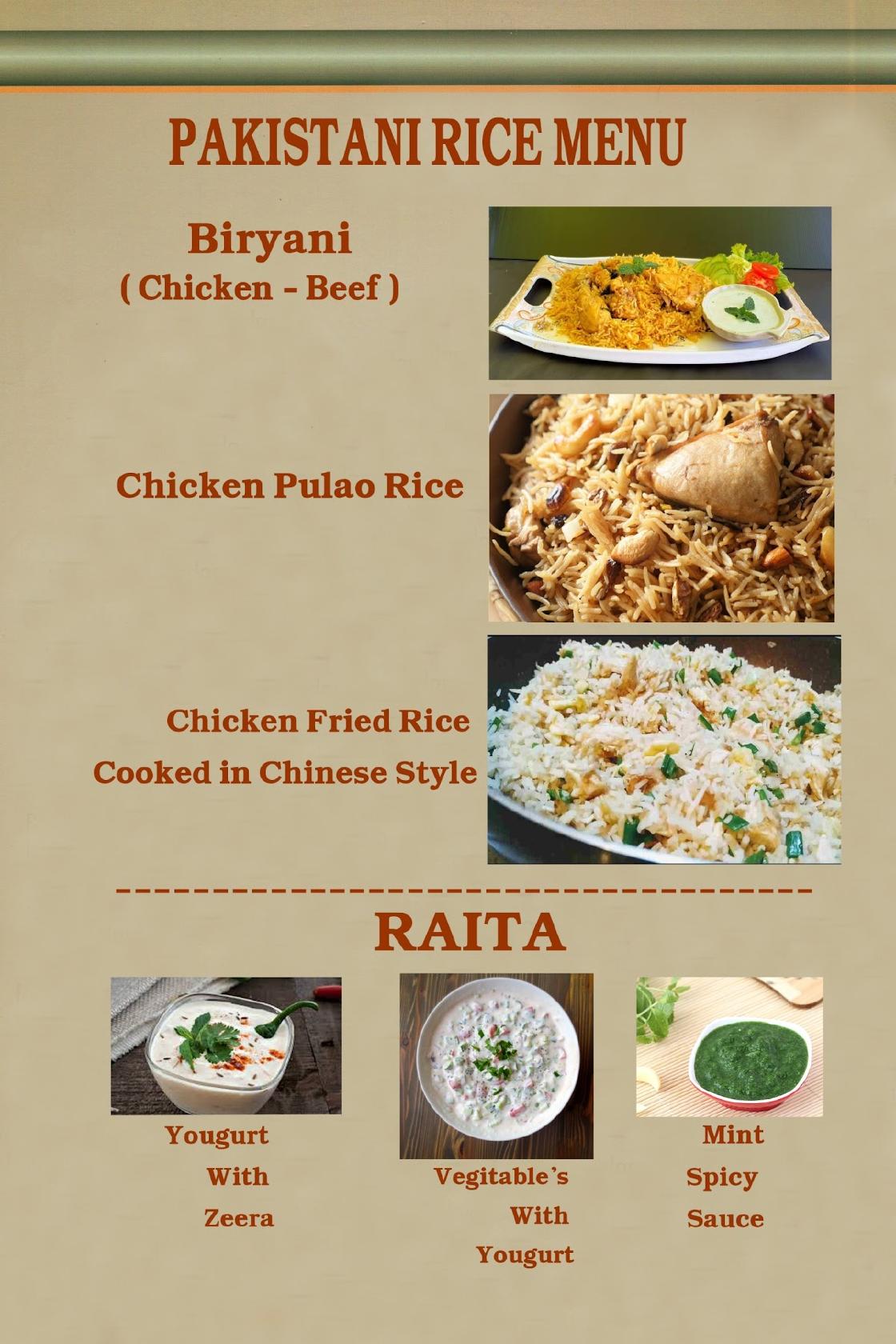 Menu at ROTI NAAN PAKISTANI RESTAURANT, Tha Sala