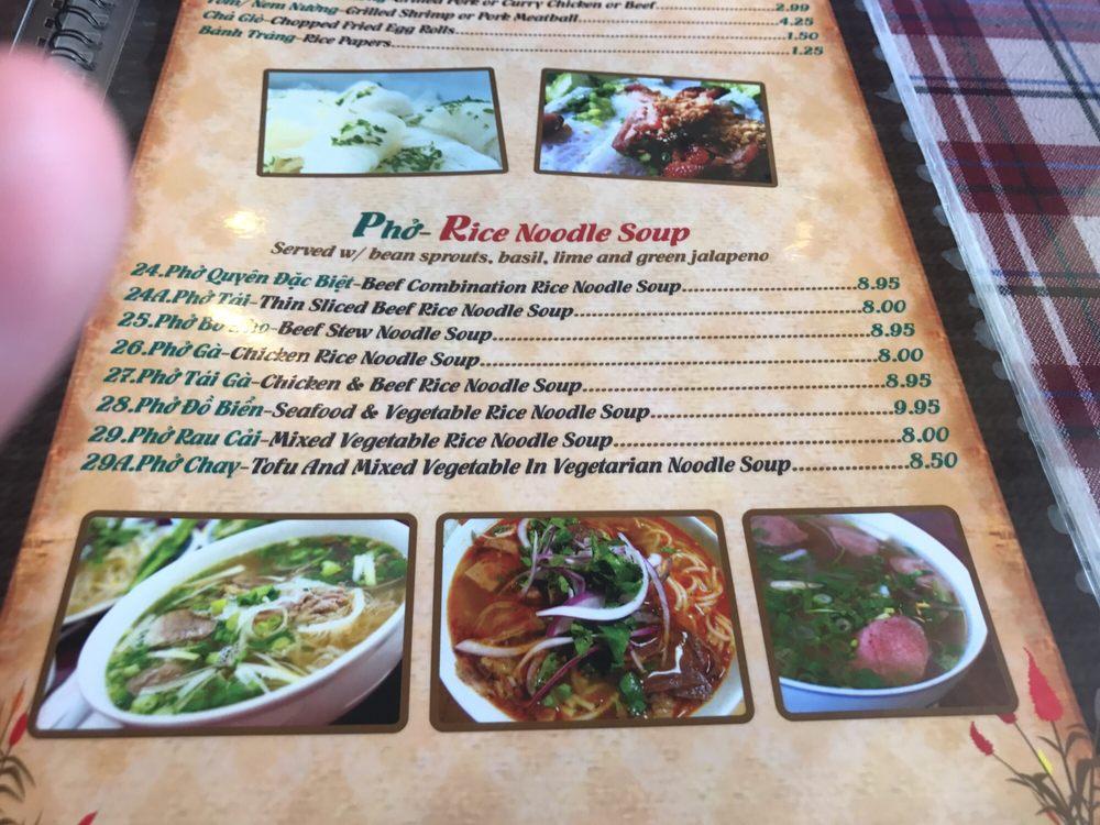 Menu at Pho Quyen restaurant, Tampa, E Fowler Ave