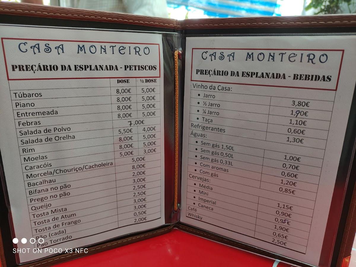 Menu em Casa Monteiro restaurante, Moscavide