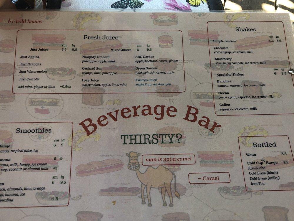 Menu at Good Cartel restaurant, Broome