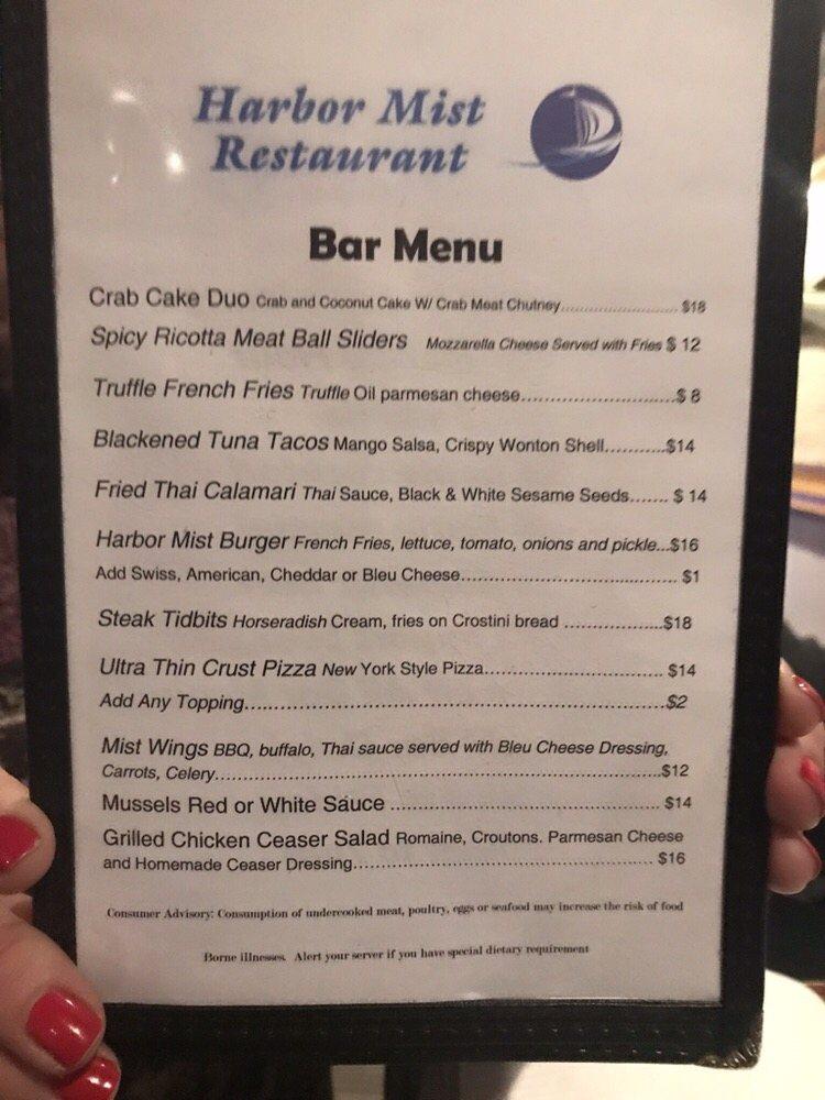 Menu at Harbor Mist Restaurant, Cold Spring Harbor