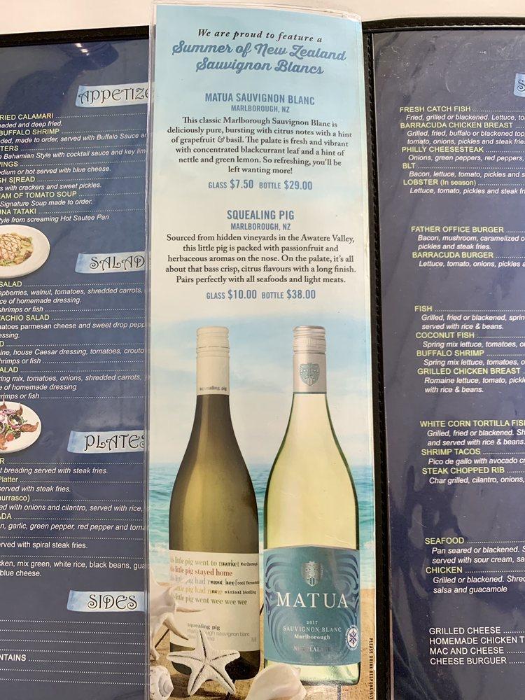 Menu at Barracuda Grill, Marathon