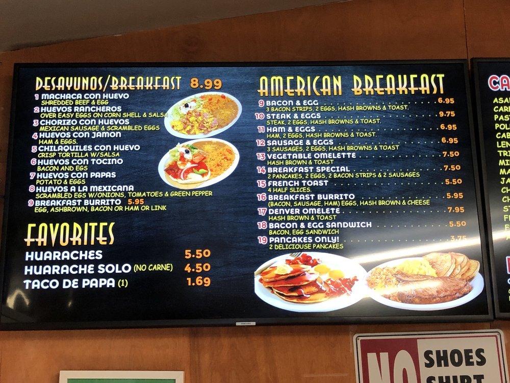 Menu at El Picosito Restaurant, Long Beach