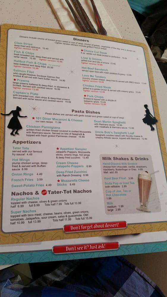 Menu at Hi-Way 101 Diner restaurant, Sequim, 392 W Washington St