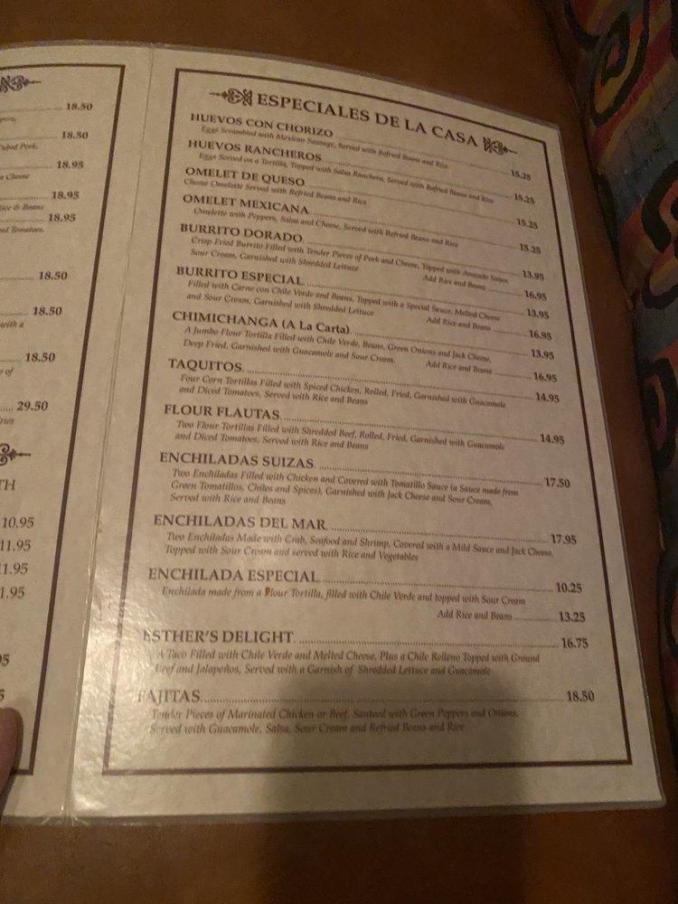 Menu at Mexicali Restaurants, Bakersfield, 631 18th St
