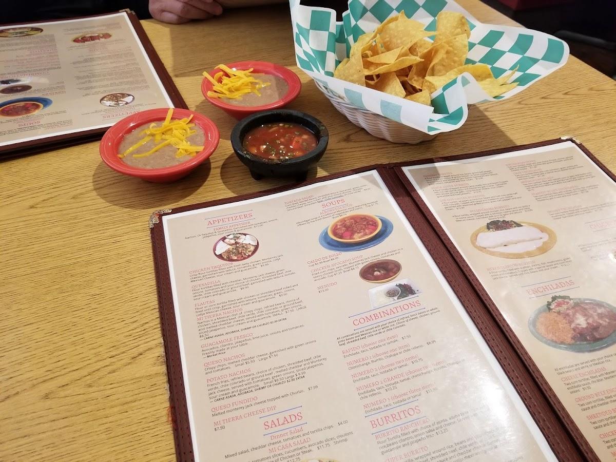 Menu at Mi Tierra restaurant, Twin Falls