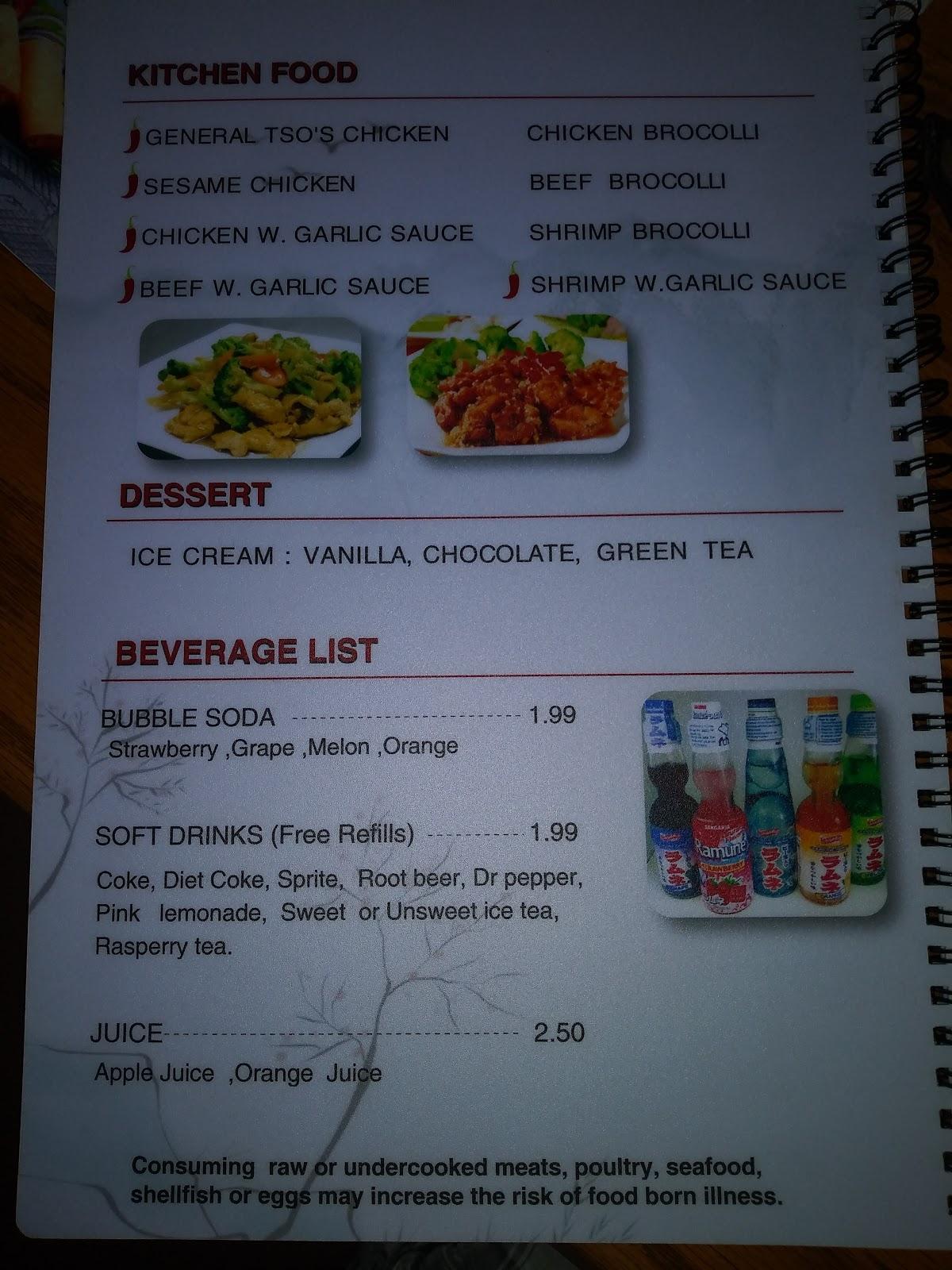 Menu at Sushi Masa restaurant, Selinsgrove