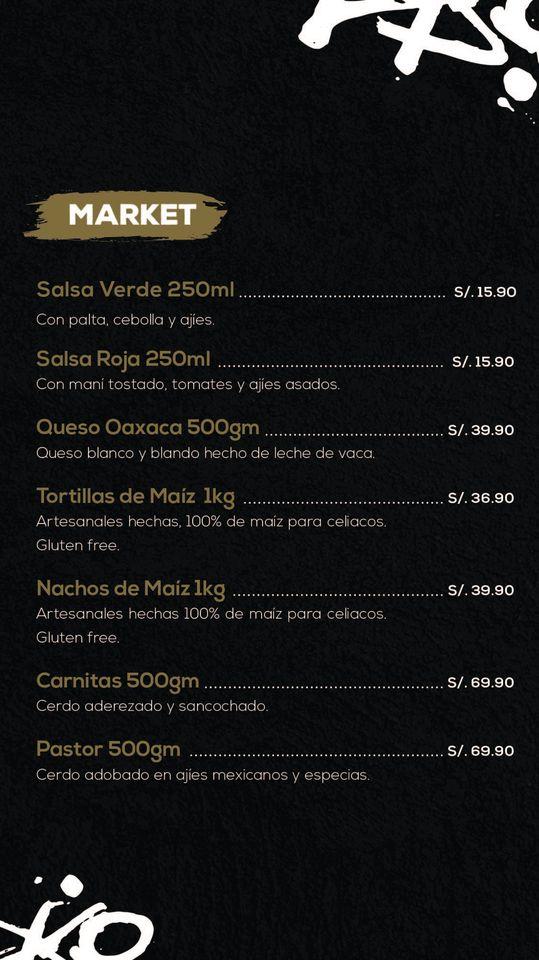 Menu at Chinga tu Taco restaurant, Miraflores, Av. Mariscal La Mar 1300